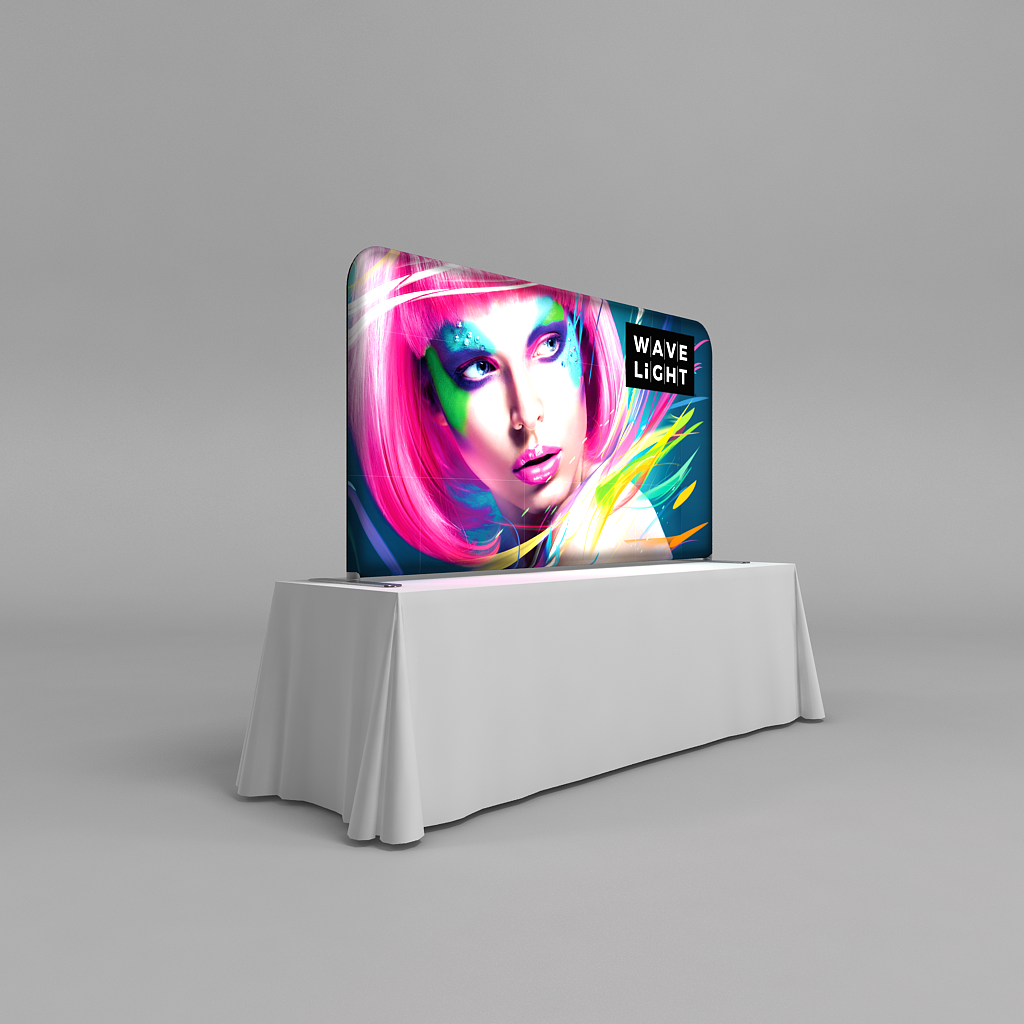 WaveLight® LED Backlit Table Top Display - 7.5ft – BrandStand-AU